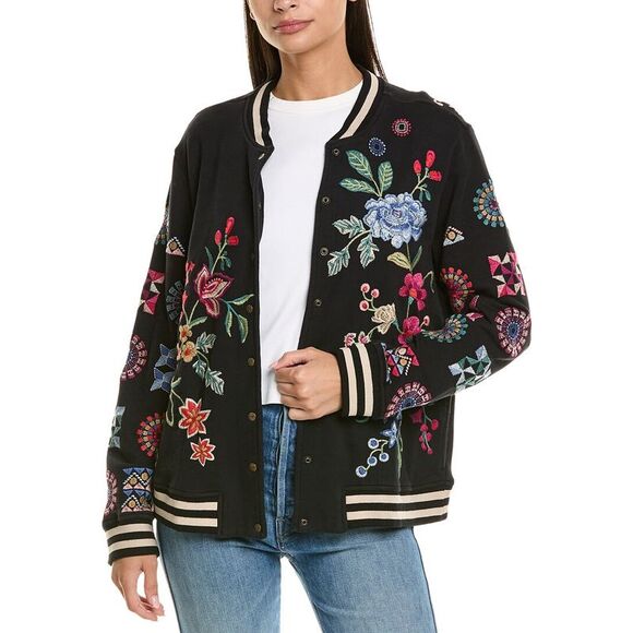 Johnny Was | Jackets & Coats | Johnny Was Womens French Terry Bomber ...